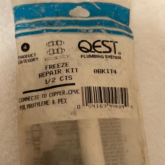 Quest Plumbing | Other | Quest Plumbing System Freeze Repair Kit 2 Cts ...